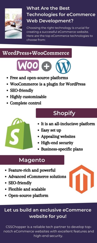 Opting Right Technolgies for eCommerce Web Development